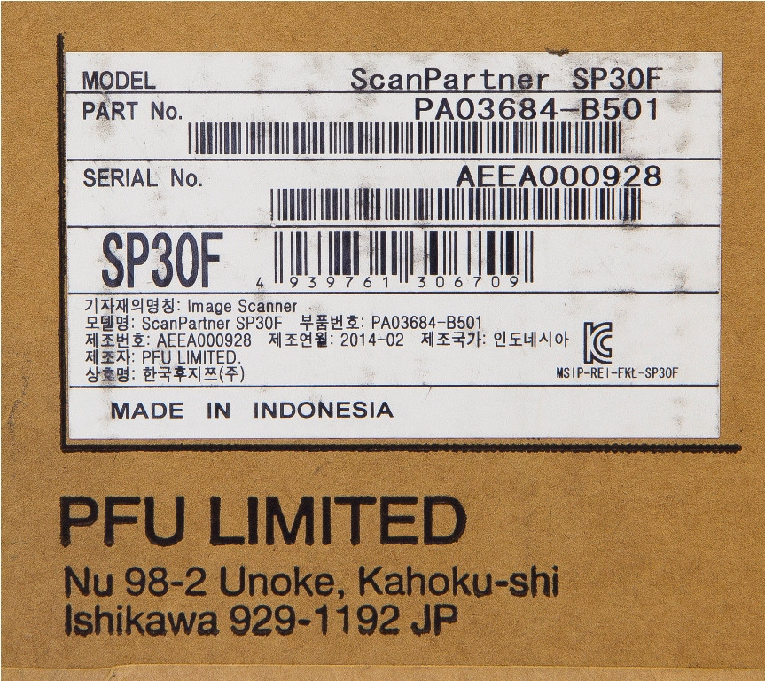 Scanner Profissional da marca Fujitsu modelo ScanPartner SP30F part ...