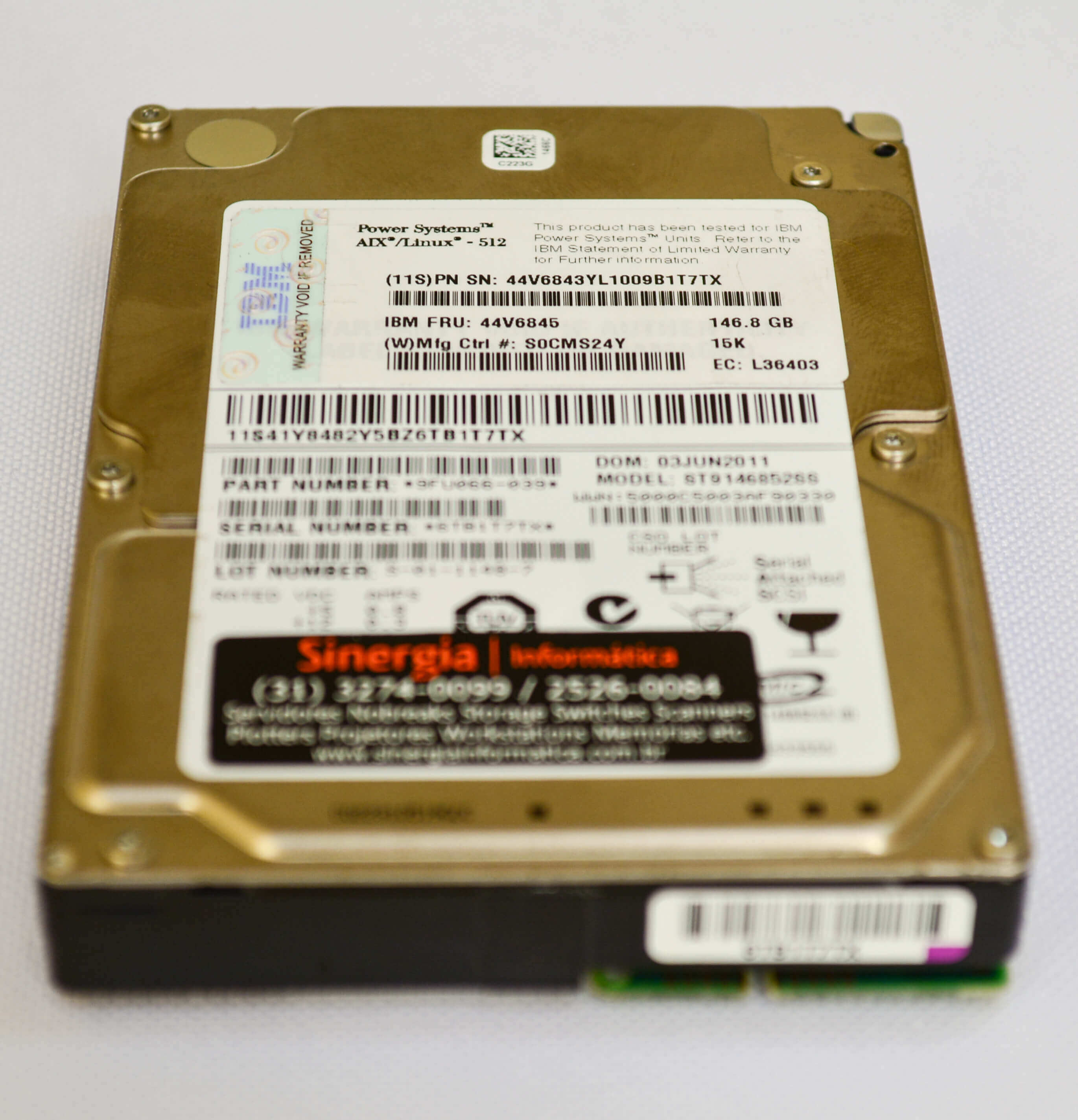 44V6845 | HD IBM 146GB SAS 6 Gbps 15K RPM SFF 2,5'' SAS Power Systems ...