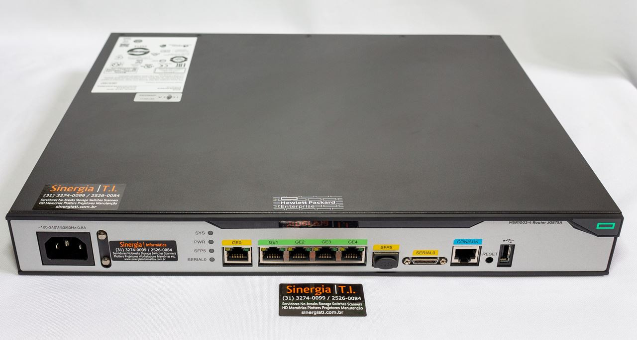 JG875A | HPE FlexNetwork MSR1002 4 AC Router - Roteador Profissional ...