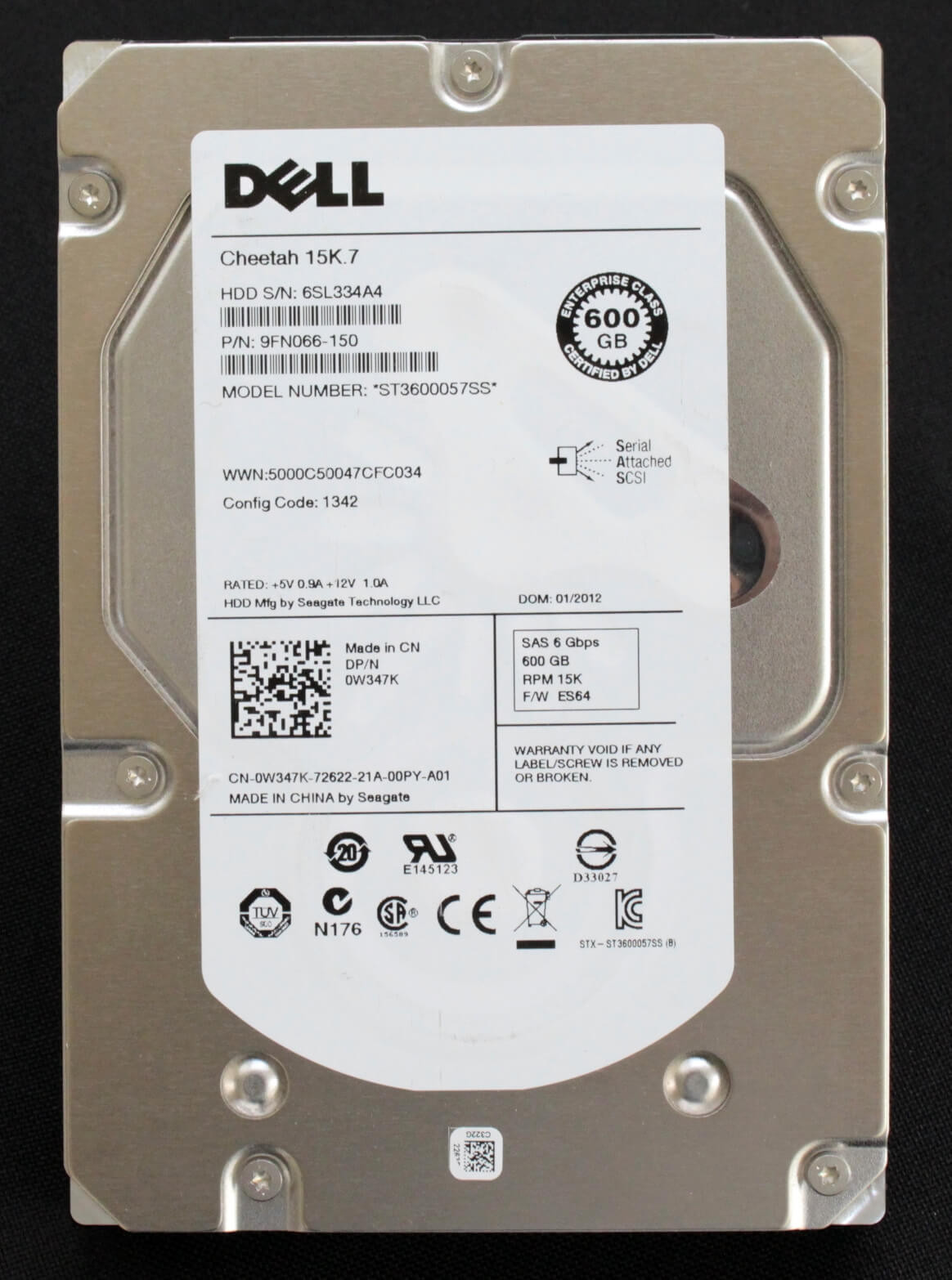 0W347K | HD Dell 600GB SAS 6 Gbps 15K RPM LFF 3,5" para Servidor e ...