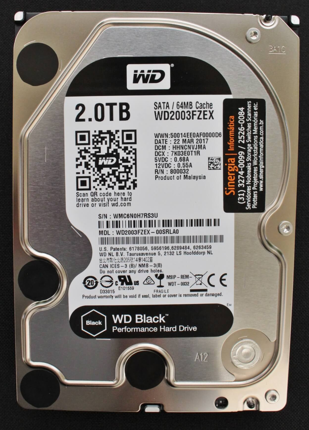 WD2003FZEX | HD Western Digital 2TB SATA 6 Gbps 7.2K RPM LFF 3,5" 64MB ...