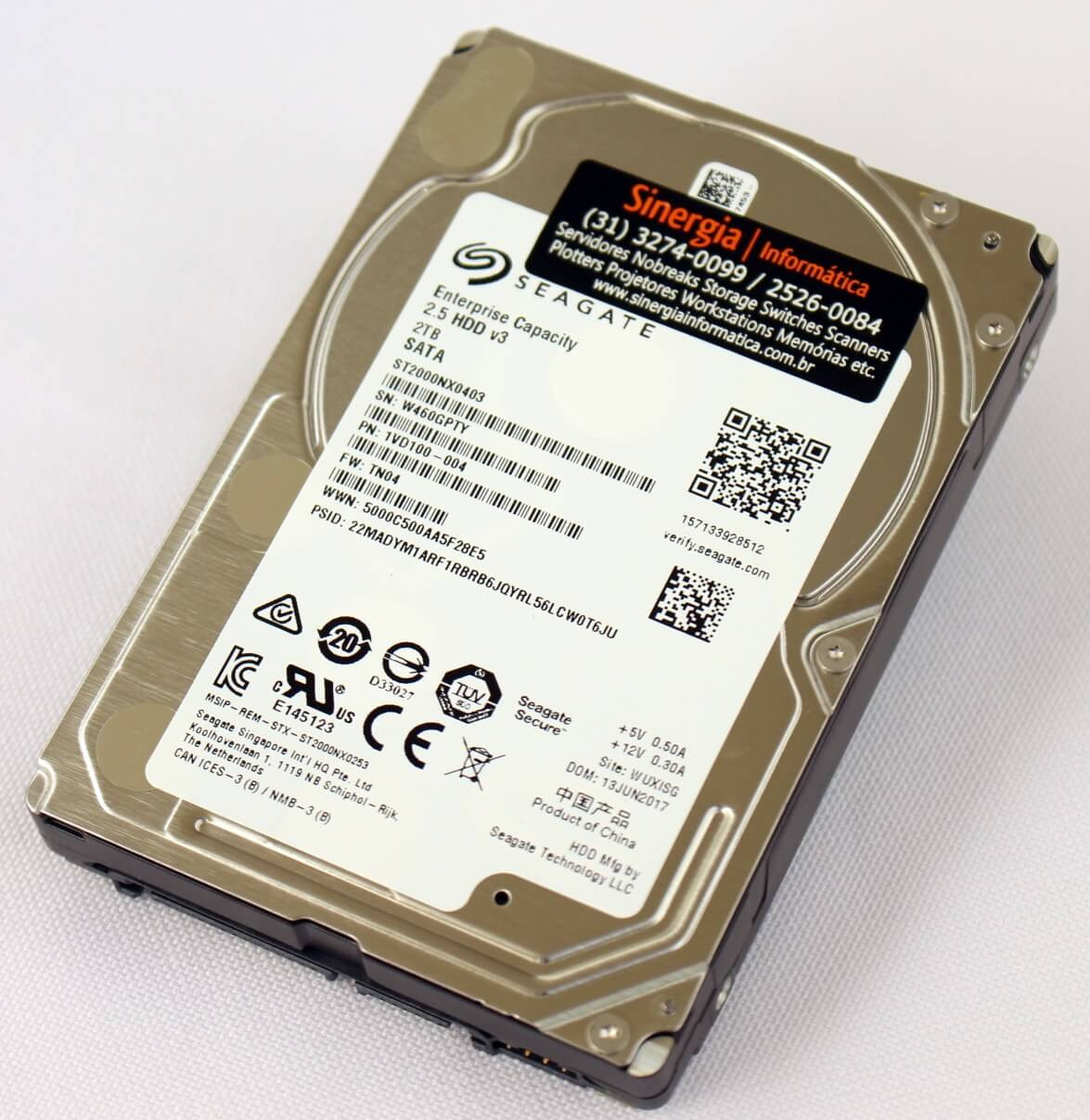 ST2000NX0403 | HD Seagate 2TB SATA 6 Gbps 7.2K SFF 2,5" Enterprise Capacity