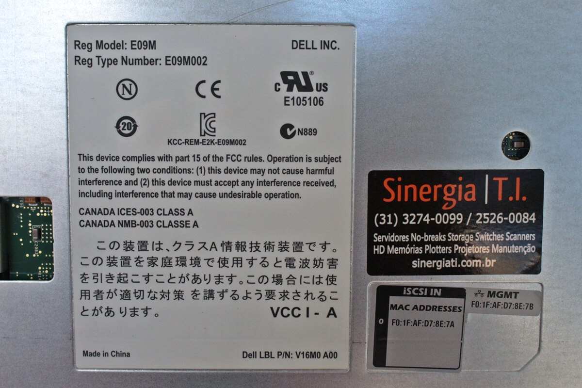 V16M0 A00 | Controladora Dell Control Module 14 para Storage EqualLogic ...