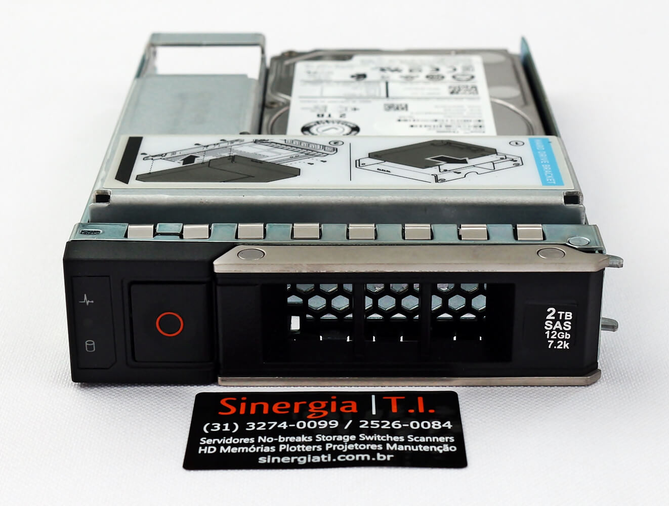 400-ATJX | HD Dell 2TB SAS 12 Gbps 7.2K RPM LFF 3,5" para Servidor para ...