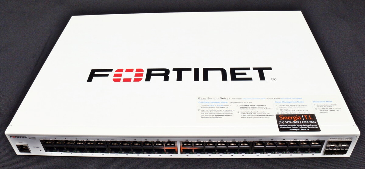FS-448D | Switch Fortinet FortiSwitch 448D 48 Portas 10/100/1000 + 4 ...