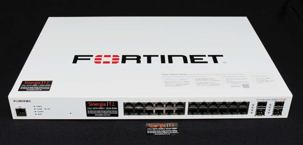 FortiSwitch 224D-FPOE | Switch Fortinet 224E 24 Portas 10/100/1000 + 4 ...