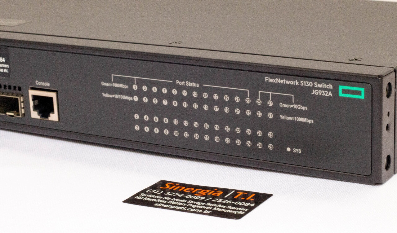 JG932A | Switch HPE FlexNetwork 5130 24G 4SFP+ EI Brazil 24 Portas 10 ...