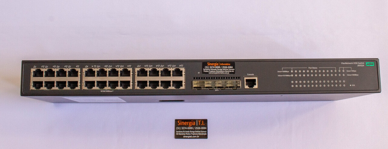FlexNetwork 5130 Switch | HPE JG932A 24G 4SFP+ EI Brazil 24 Portas 10 ...