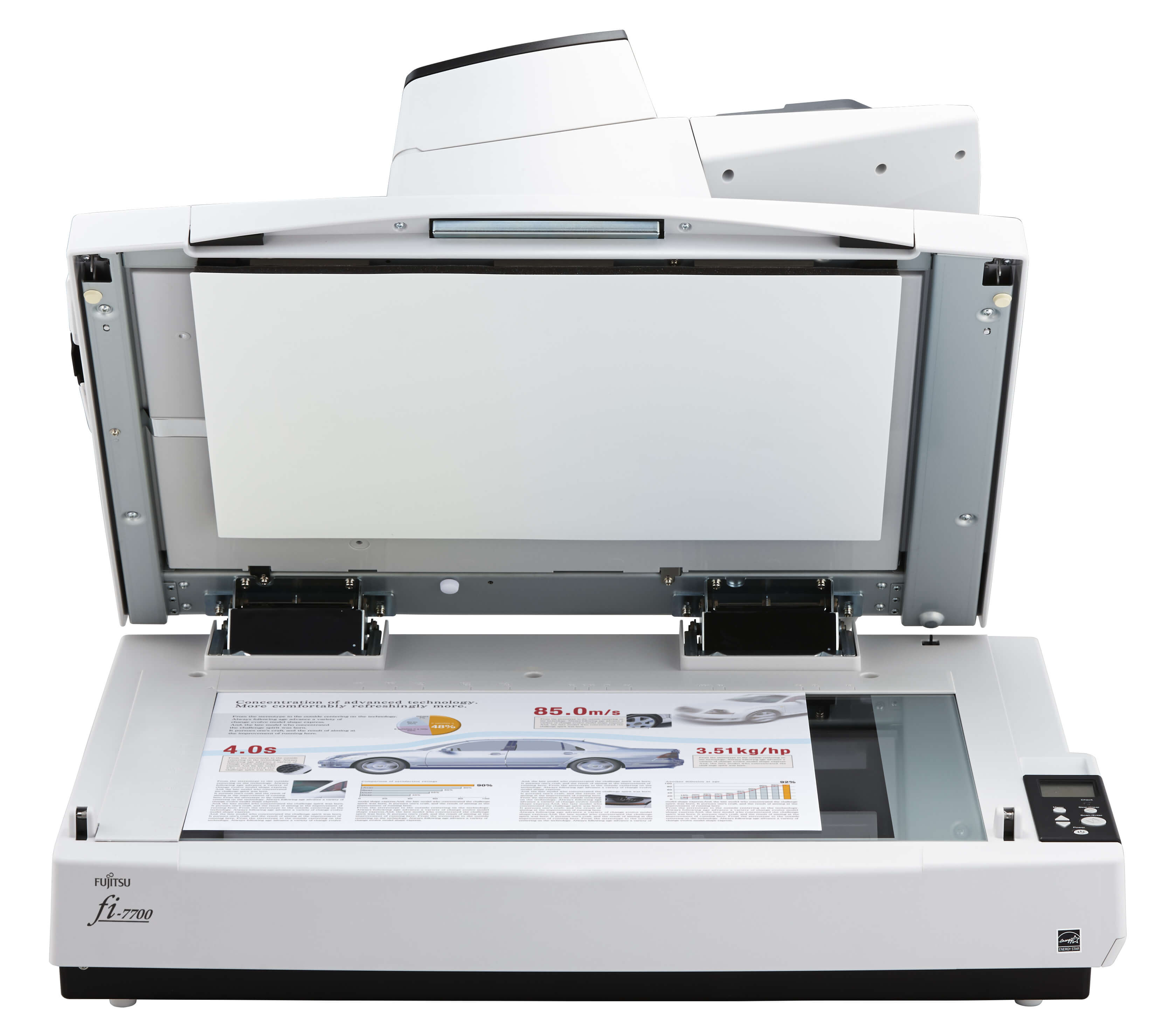fi-7700 Scanner Fujitsu - Formato A3 - 100 Páginas por Minuto com Flatbed