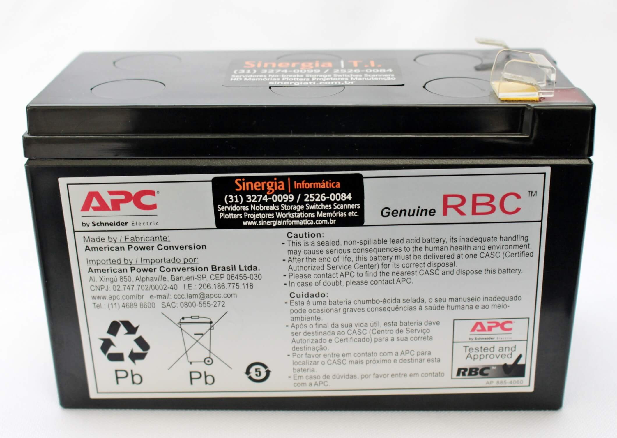 Bateria para manutenção em No-Breaks BE600 APC RBC110