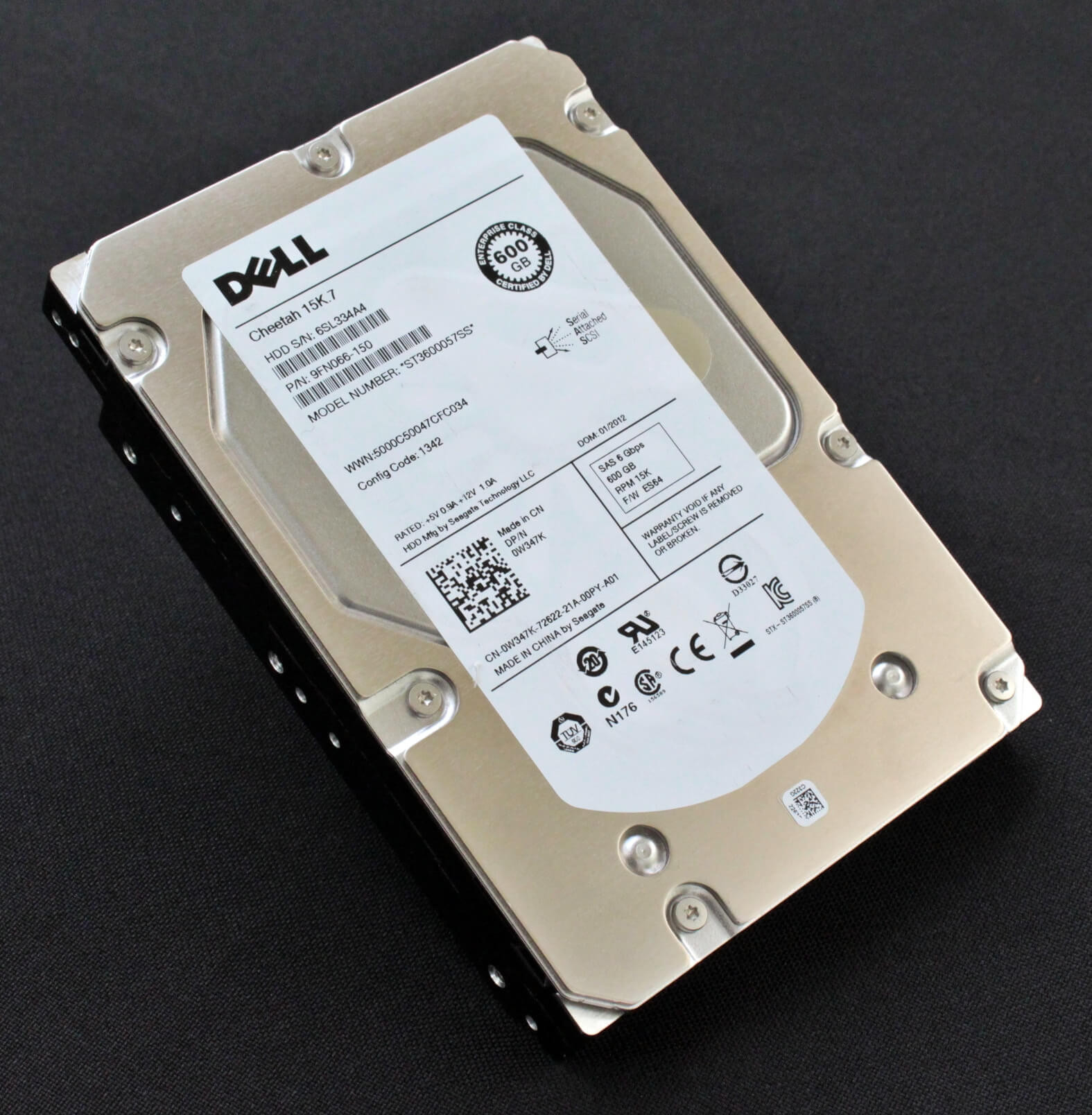 0W347K | HD Dell 600GB SAS 6 Gbps 15K RPM LFF 3,5" para Servidor e ...