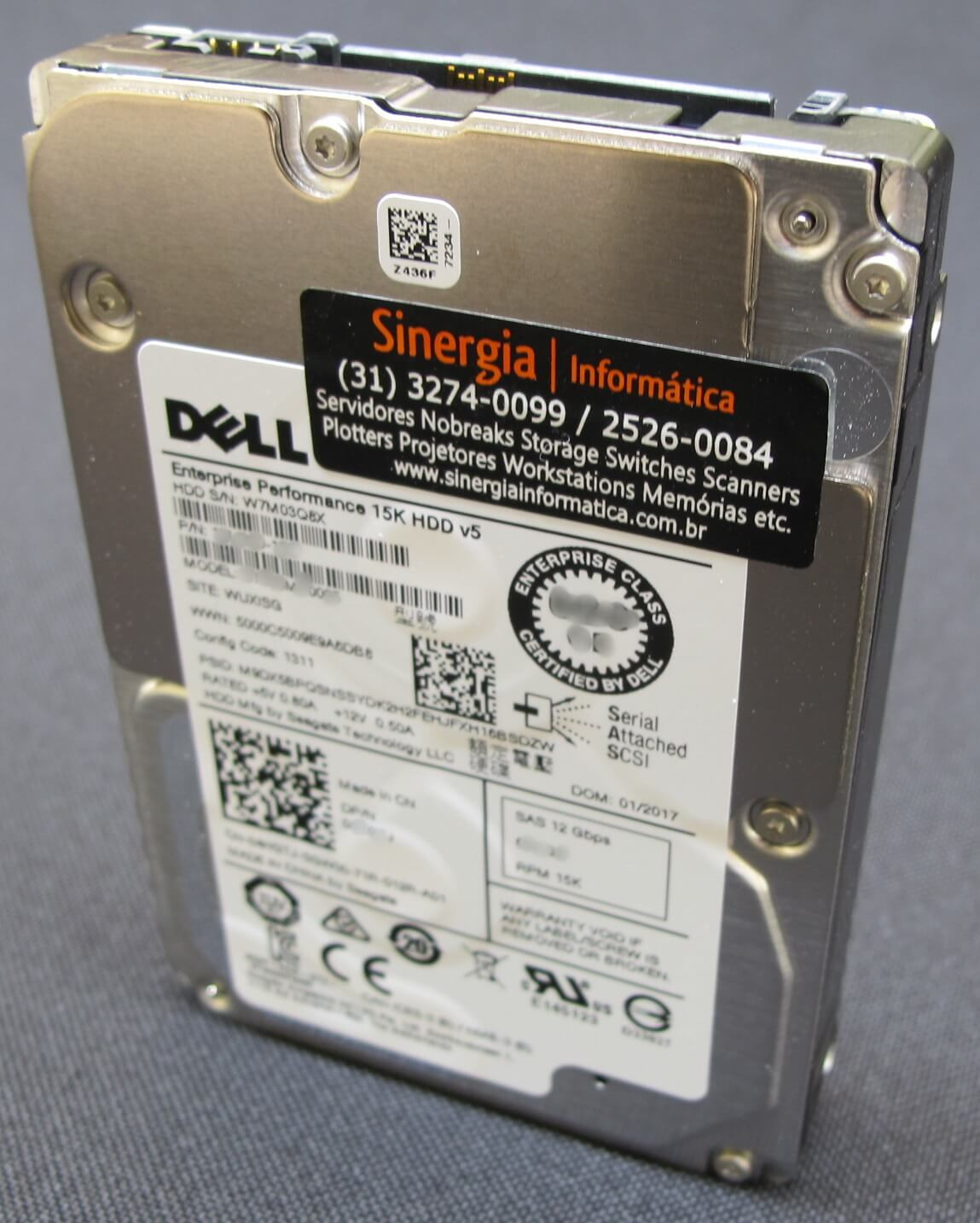400-APGL HD Dell 900GB SAS 12 Gbps 15K RPM para Servidor 512n SSF 2.5 ...