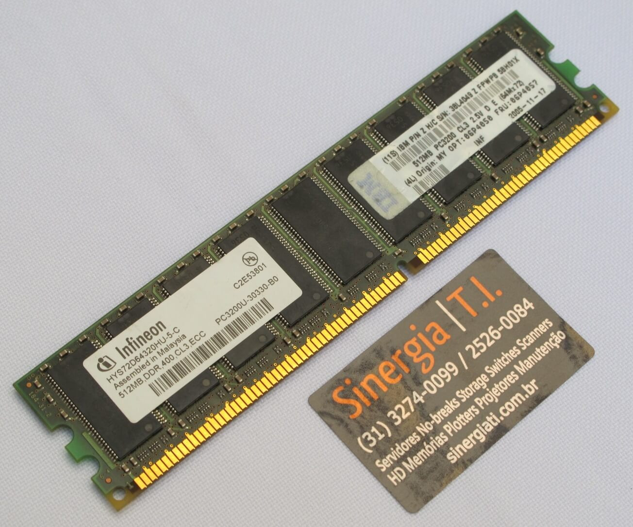 06P4057 | Memória RAM IBM 512MB DDR PC3200 CL3 2.5V para Servidor IBM ...