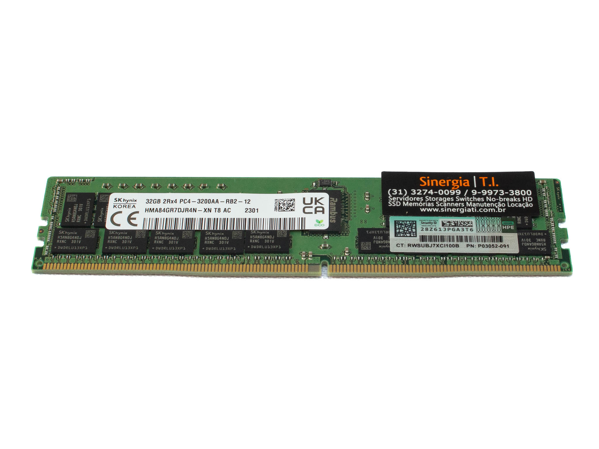 P03052-091 | Memória RAM HPE 32GB DDR4-2933 MHz ECC Registrada para ...