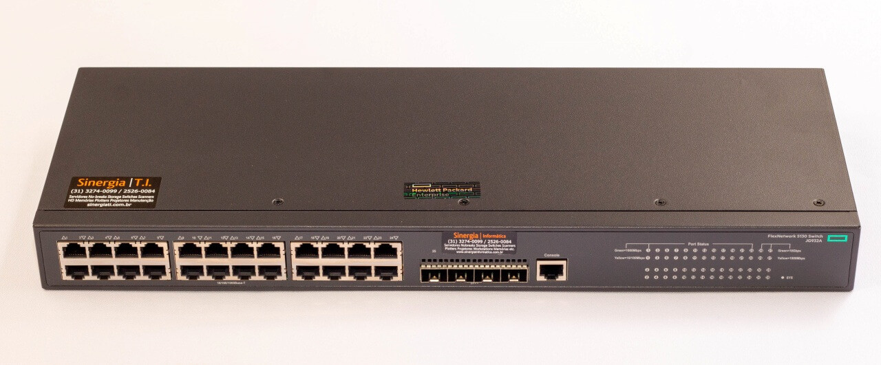 JG932A | Switch HPE FlexNetwork 5130 24G 4SFP+ EI Brazil 24 Portas 10 ...
